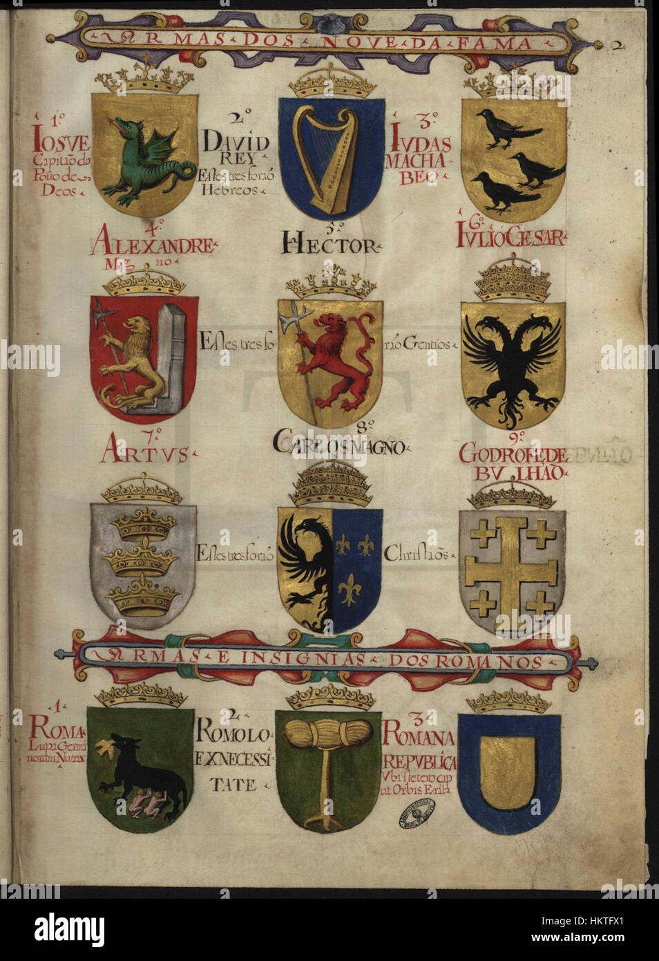 'Thesouro de Nobreza' is a historical work showcasing the heraldic arms ...