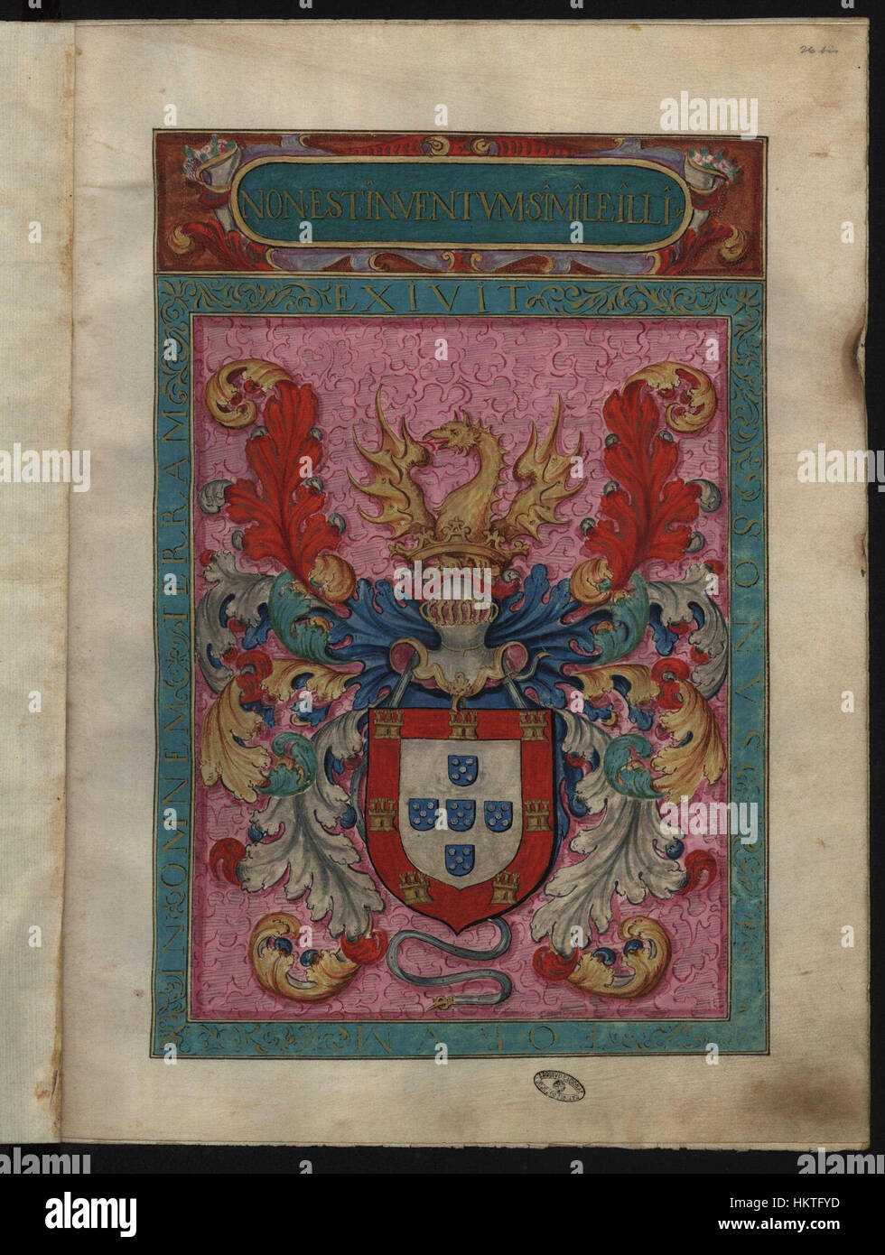 This illustration from 'Thesouro de Nobreza' showcases the coats of ...