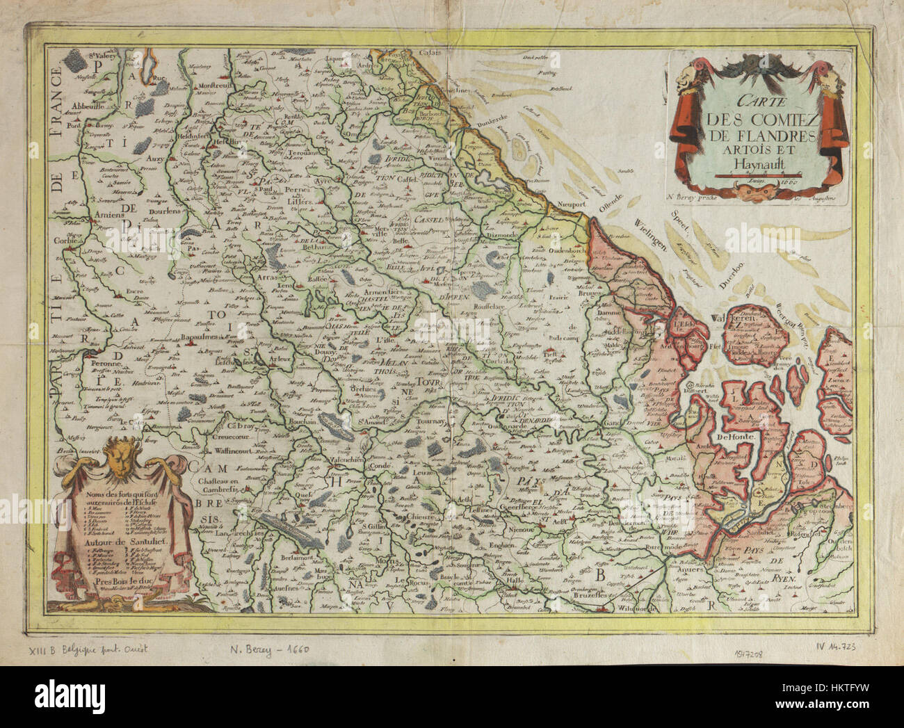 This 1660 map, titled *Carte des Comtez*, depicts the historical ...