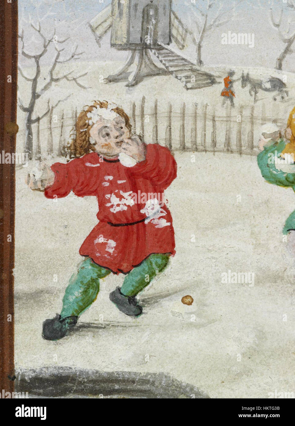 ‘Snowball Fight’ by an unknown Flemish artist captures the playful ...