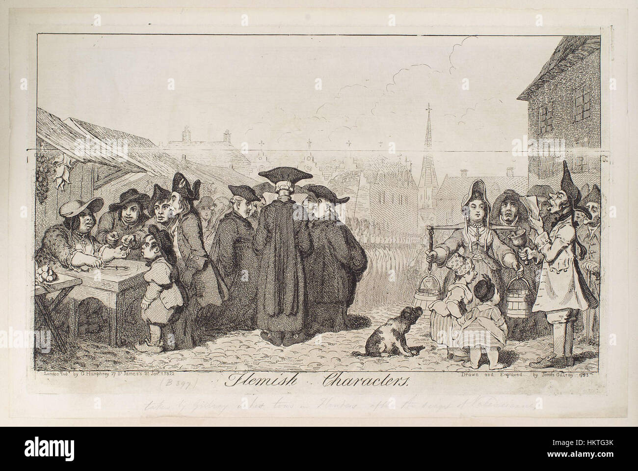 This etching by James Gillray, known for his satirical works, depicts ...