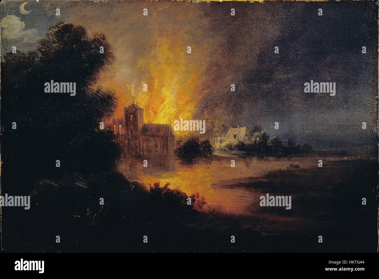 This painting, attributed to Flemish or Dutch artists, depicts a ...