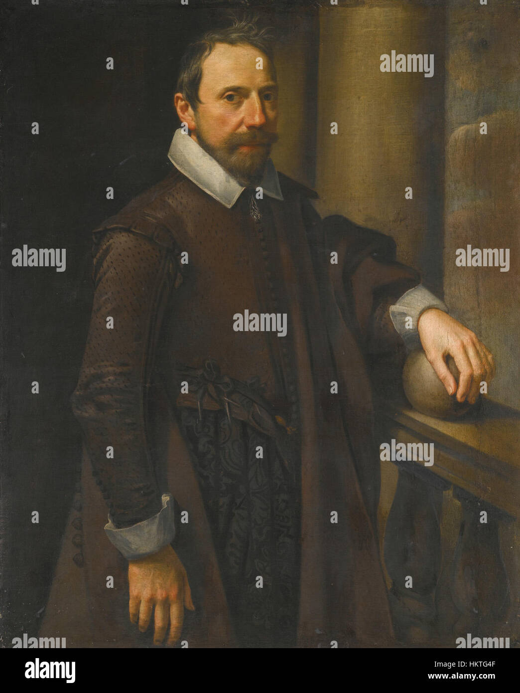 A 17th-century Flemish portrait painting of a man, showcasing the ...