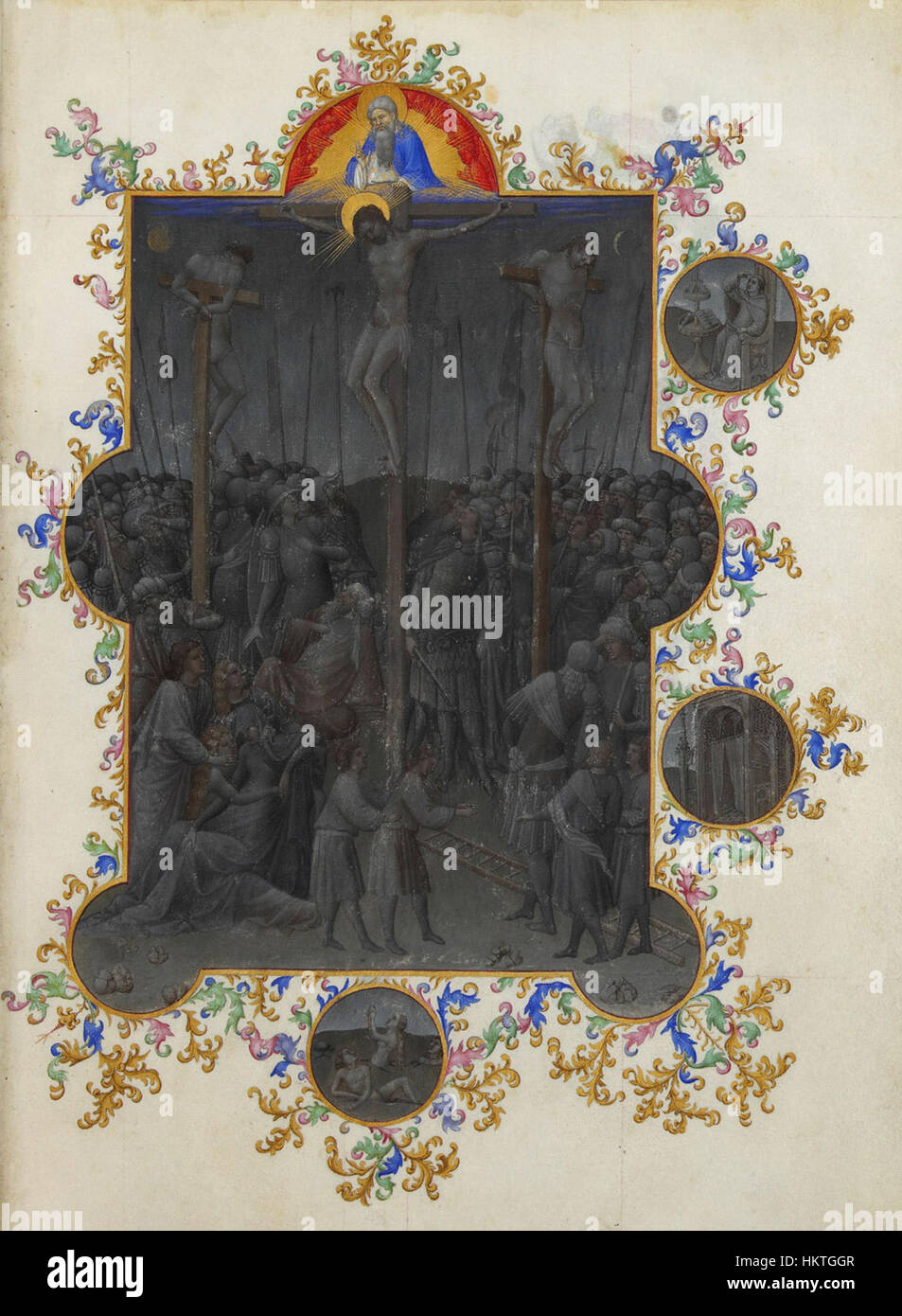 This illustration from folio 153r of a medieval manuscript depicts 'The ...