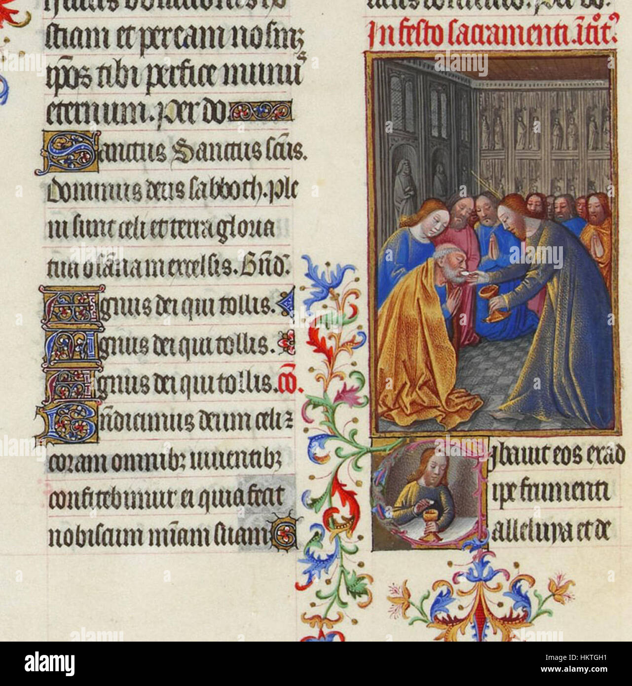 Folio 189v features *The Communion of the Apostles*, a significant ...