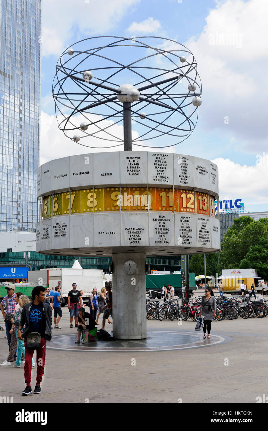 Berlin worldtime clock hi-res stock photography and images - Alamy