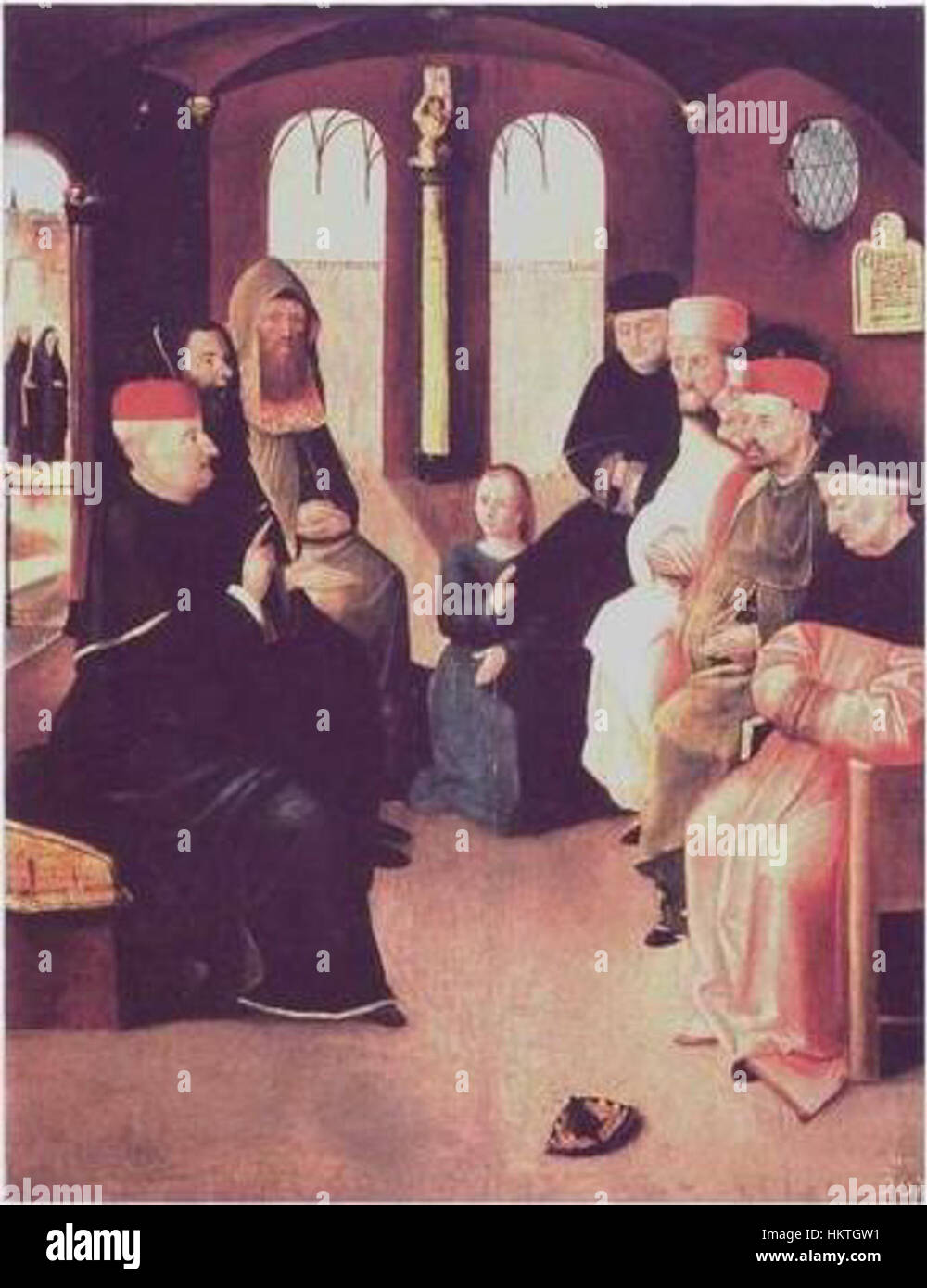 This piece, attributed to a follower of Hieronymus Bosch, presents a ...