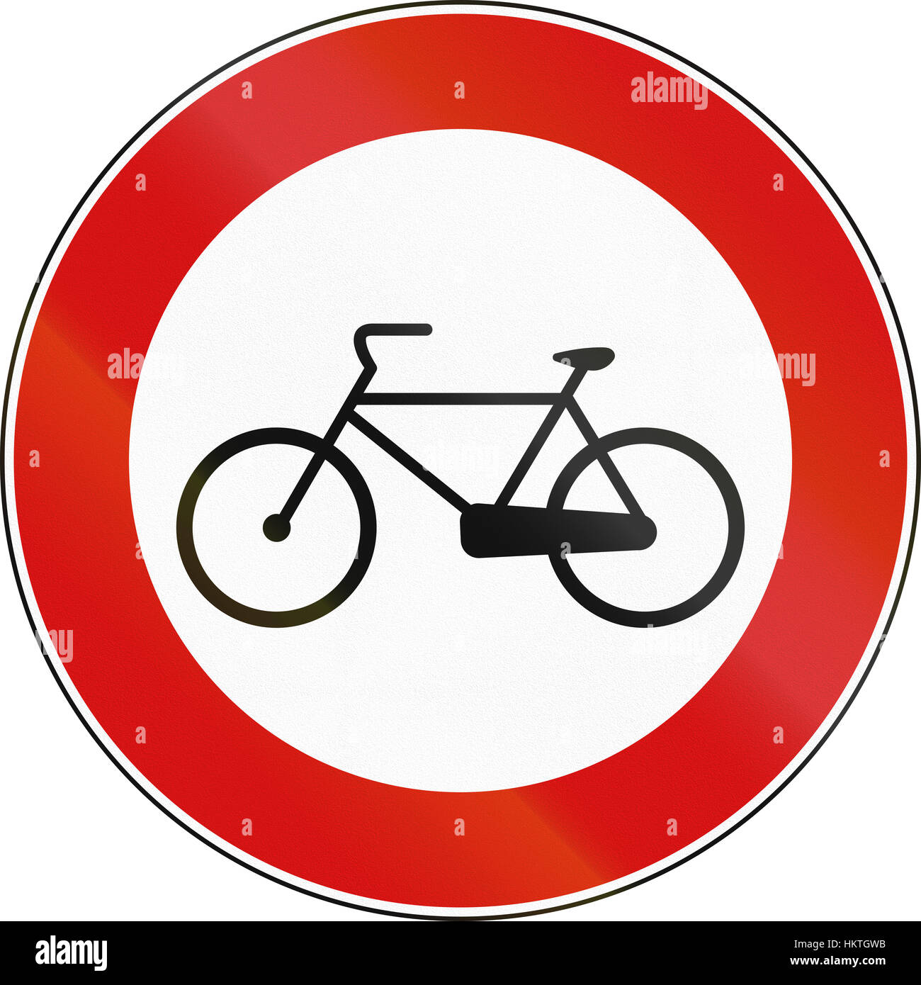 Road sign used in Italy - bicycles not allowed Stock Photo - Alamy