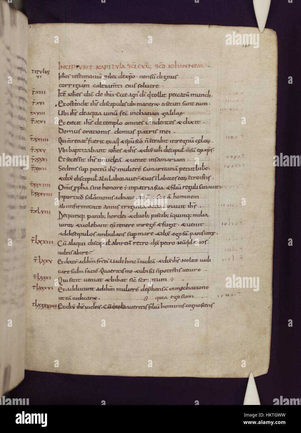 A page from the Latin Gospels, preserved in the Bodleian Libraries ...