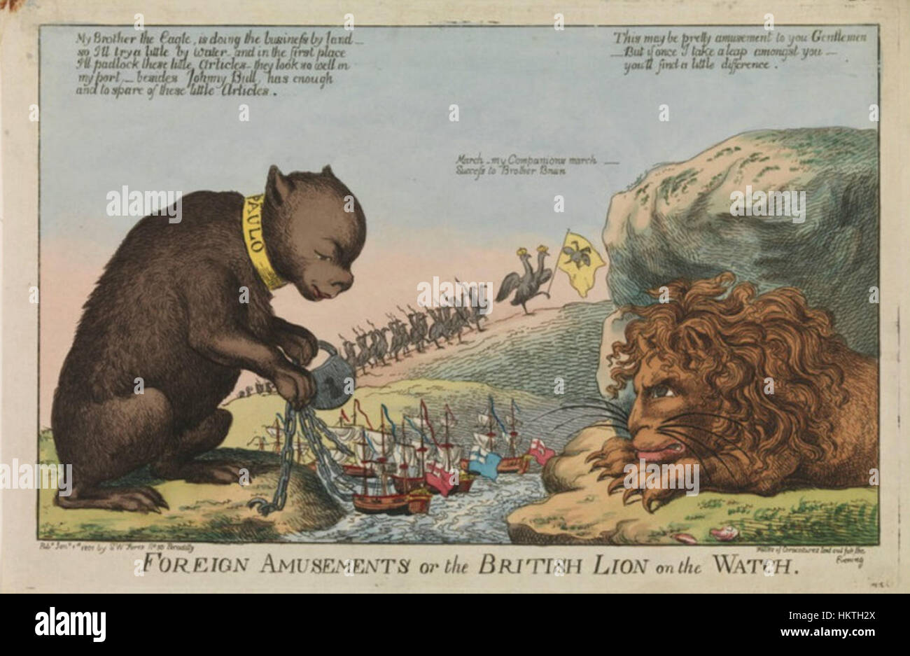 This 18th-century political cartoon, 'Foreign Amusements or the British ...