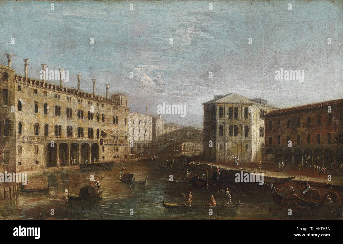 This Venetian veduta by Apollonio Domenichini depicts the Fondaco dei ...