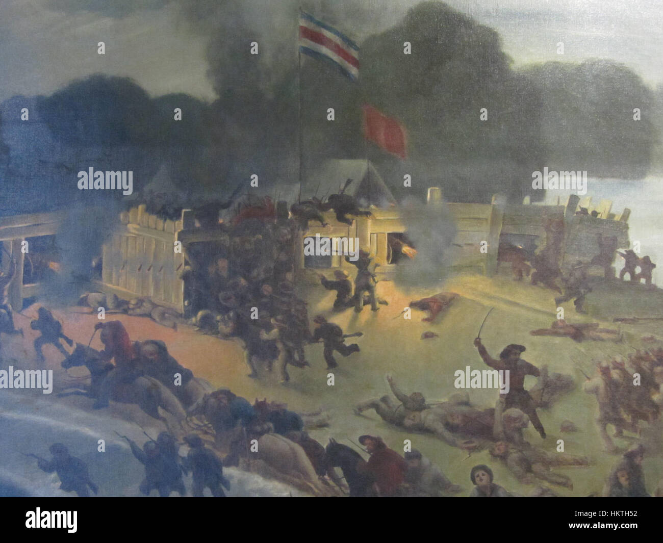 This painting by Lorenzo Fortino captures the Battle of Angostura in ...