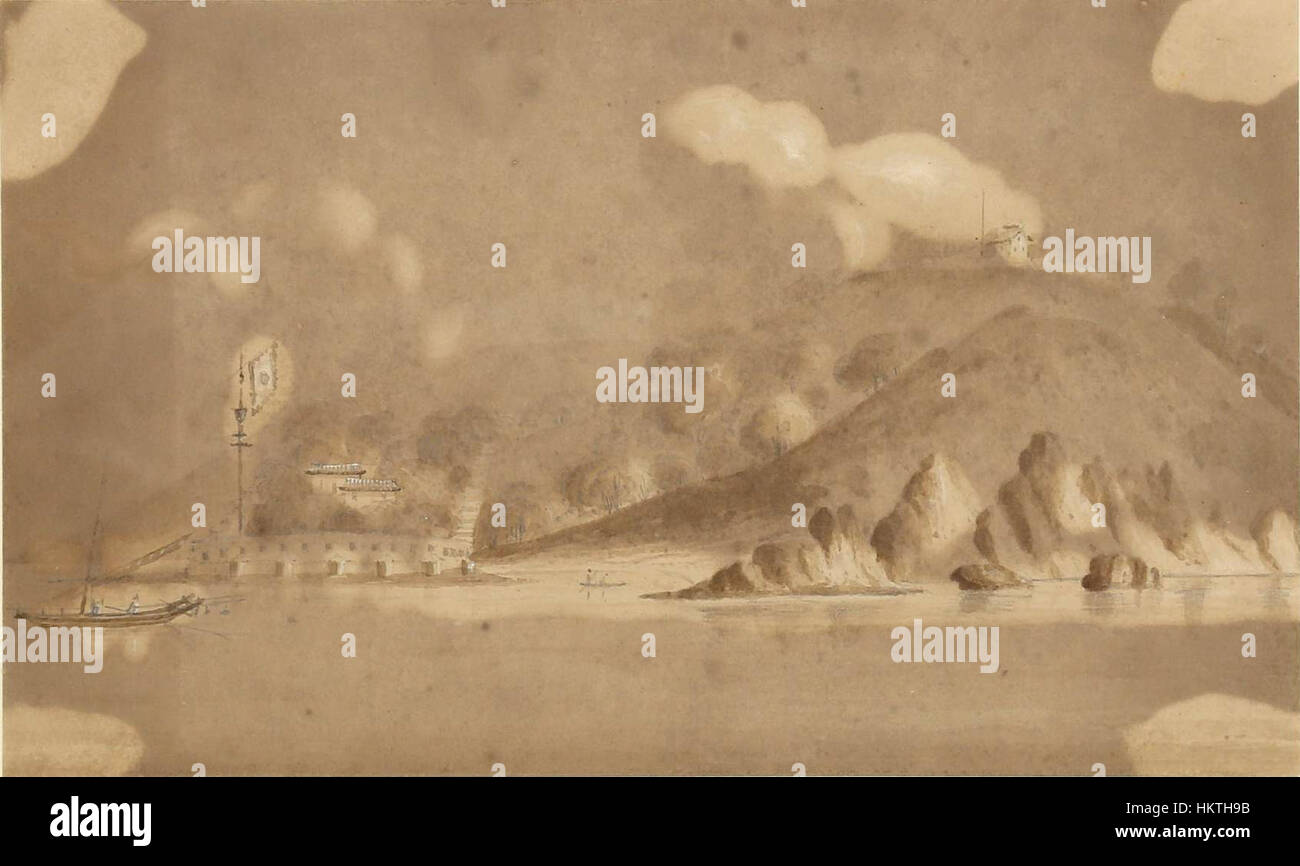 This artwork depicts the Fort at Chuenpee, a historic fort located in ...