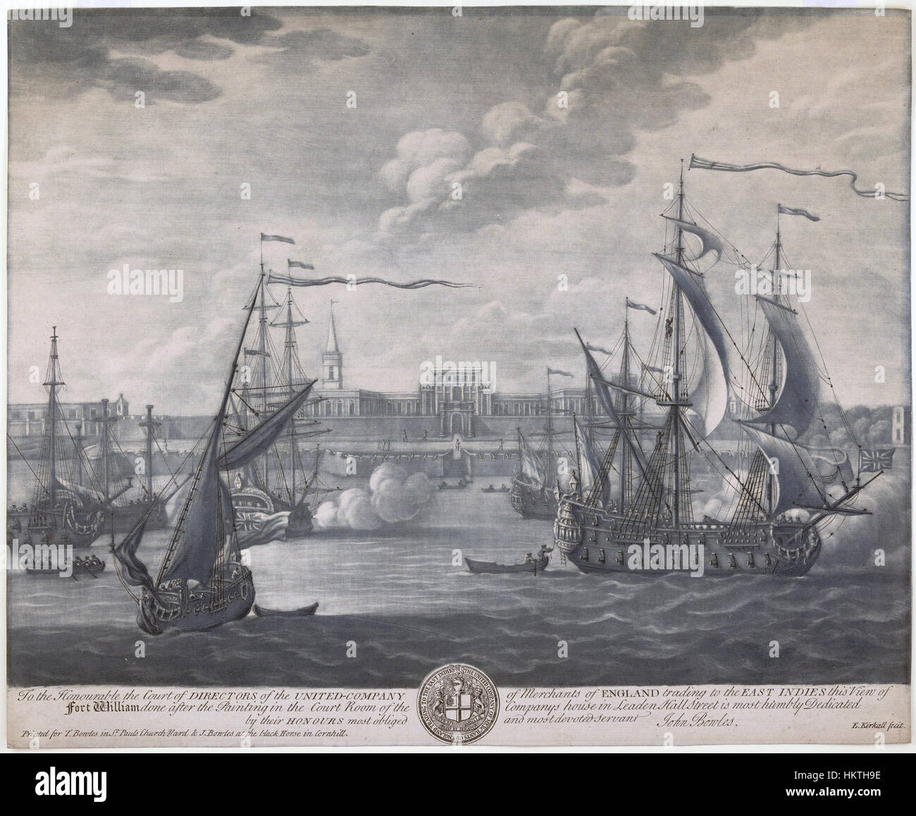 A historical painting depicting Fort William in Calcutta (now Kolkata ...