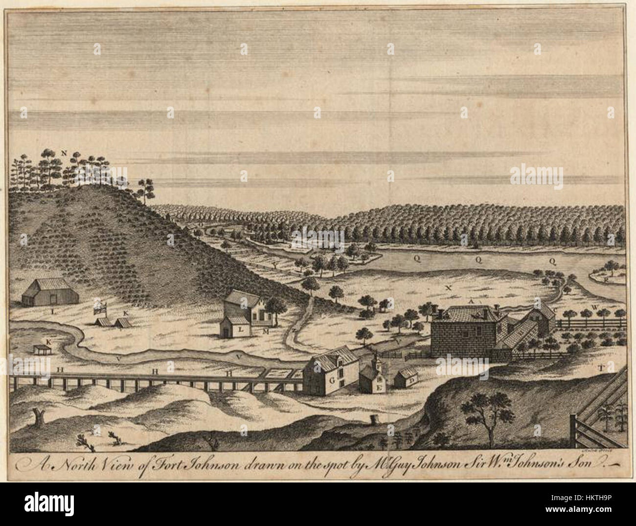 A painting of Fort Johnson, a historic fort located in the United ...
