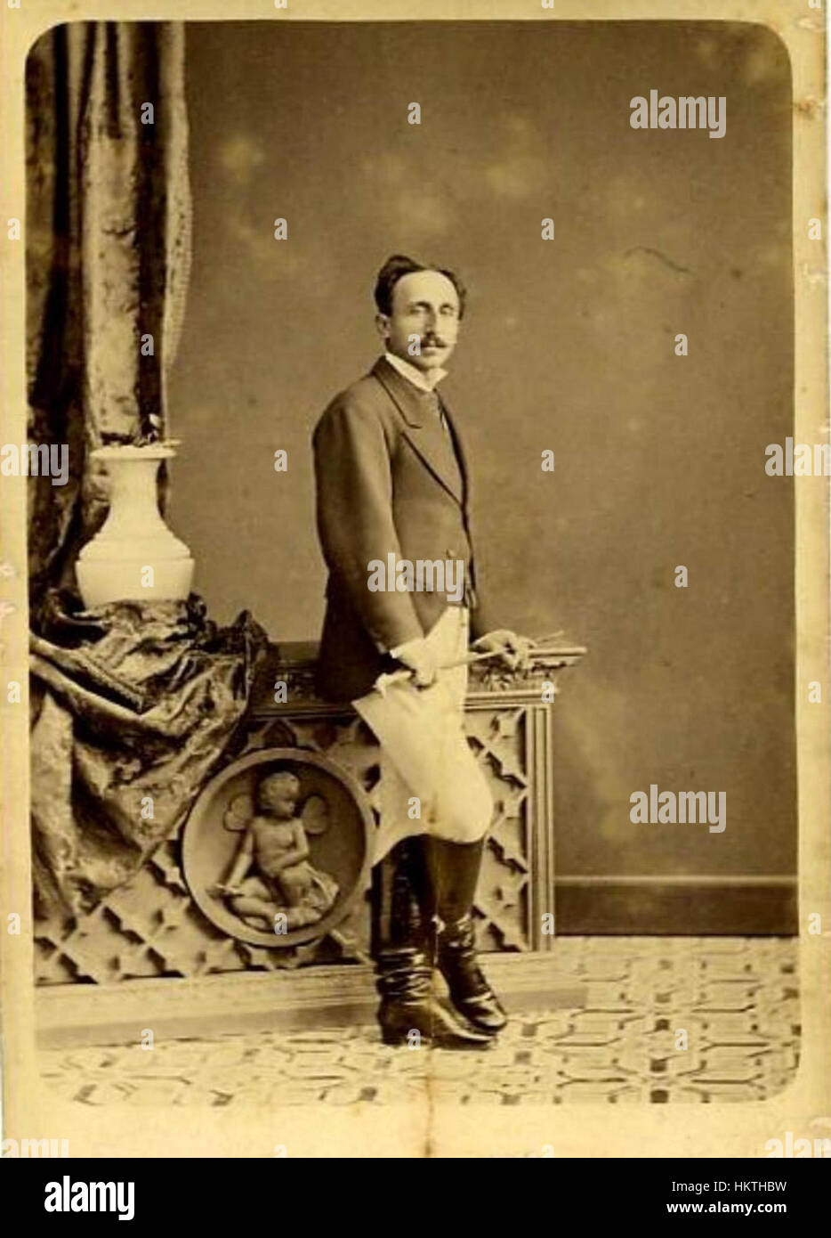 A historical photograph of the Marchese Carlo Mortillaro at Palazzo ...