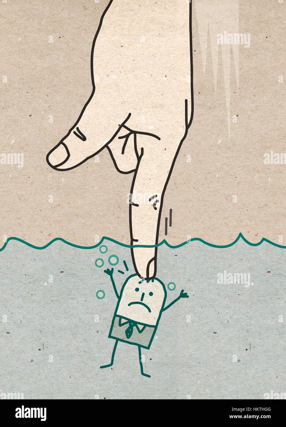 Pushing head under water hi-res stock photography and images - Alamy