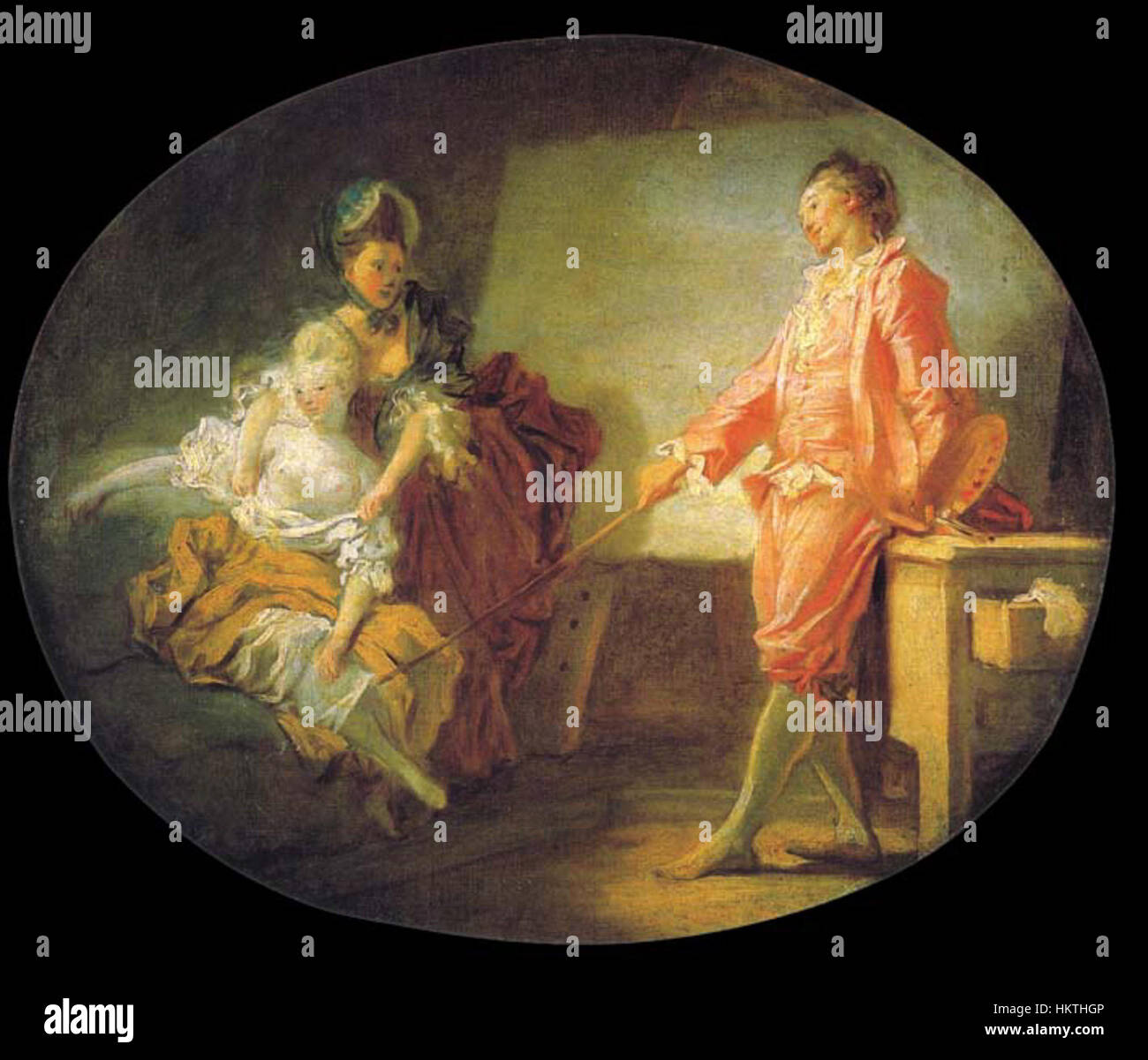 This piece by Jean-Honoré Fragonard, titled 'Modele,' highlights the ...