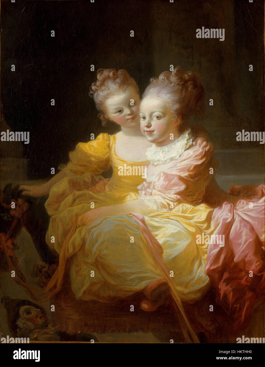 The painting 'The Sisters' by Jean-HonorÃ© Fragonard captures a moment ...