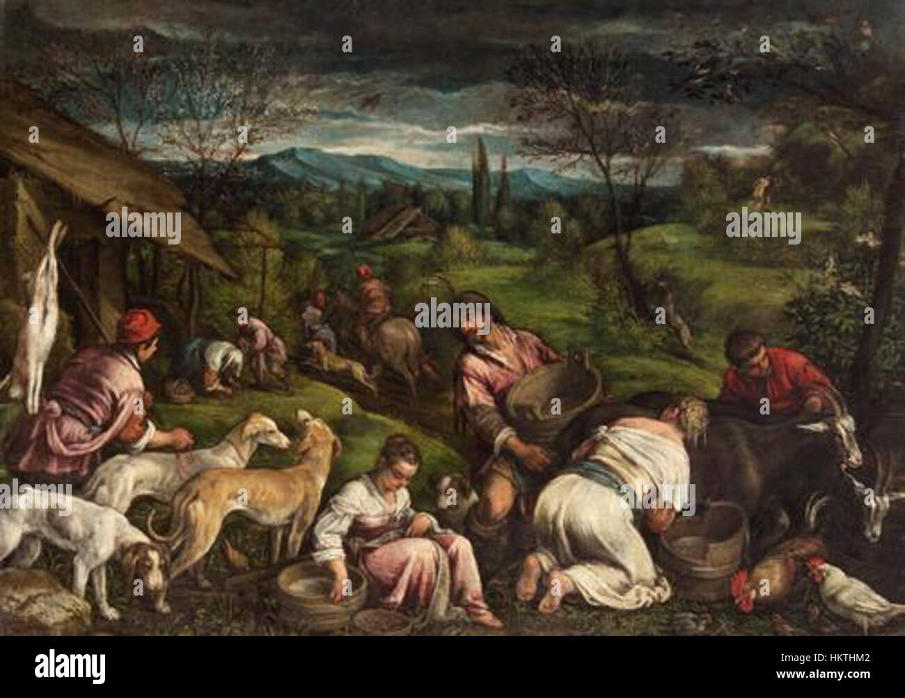This painting by Francesco Bassano depicts the mythological theme of ...
