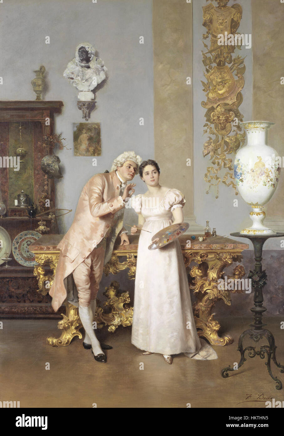 'The Art Lesson' by Francesco Beda is an educational scene portraying a ...