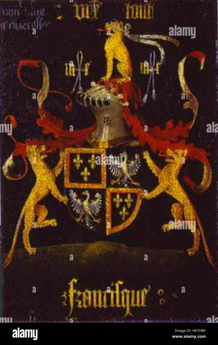 A coat of arms of Francesco d'Este, featuring heraldic symbols and ...