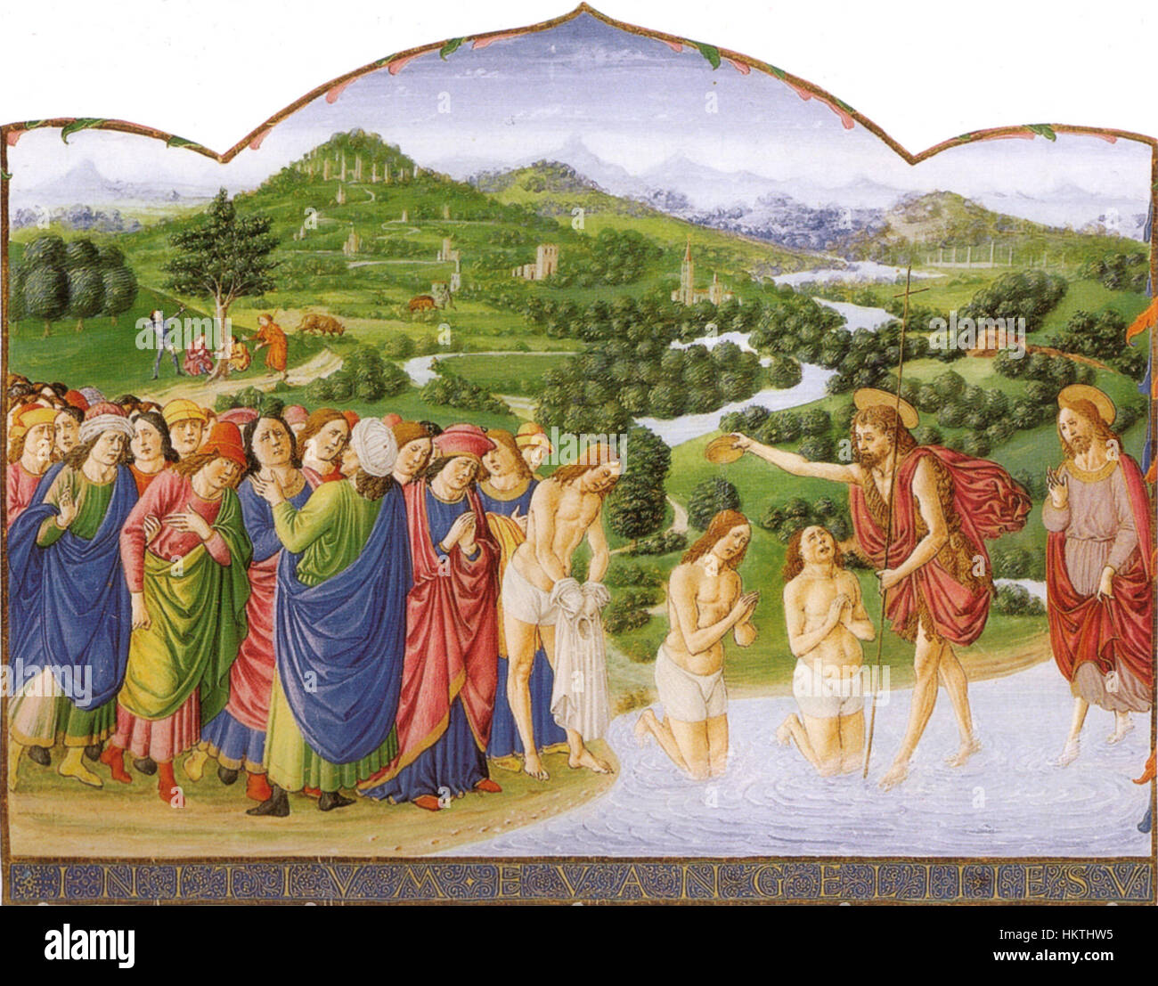 This artwork by Francesco di Antonio del Chierico, titled 'San Giovanni Battista Battezza le ...