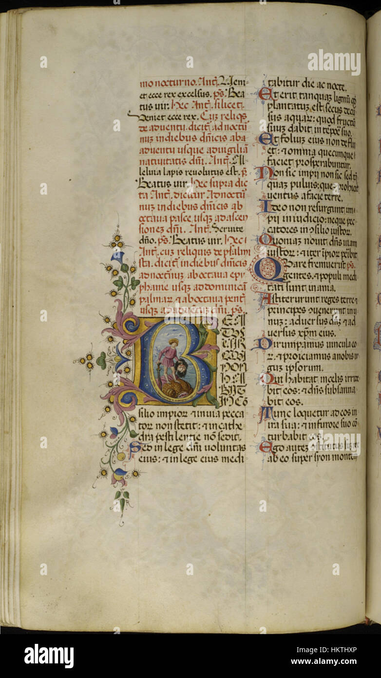 This illuminated manuscript leaf from a 15th-century breviary by ...
