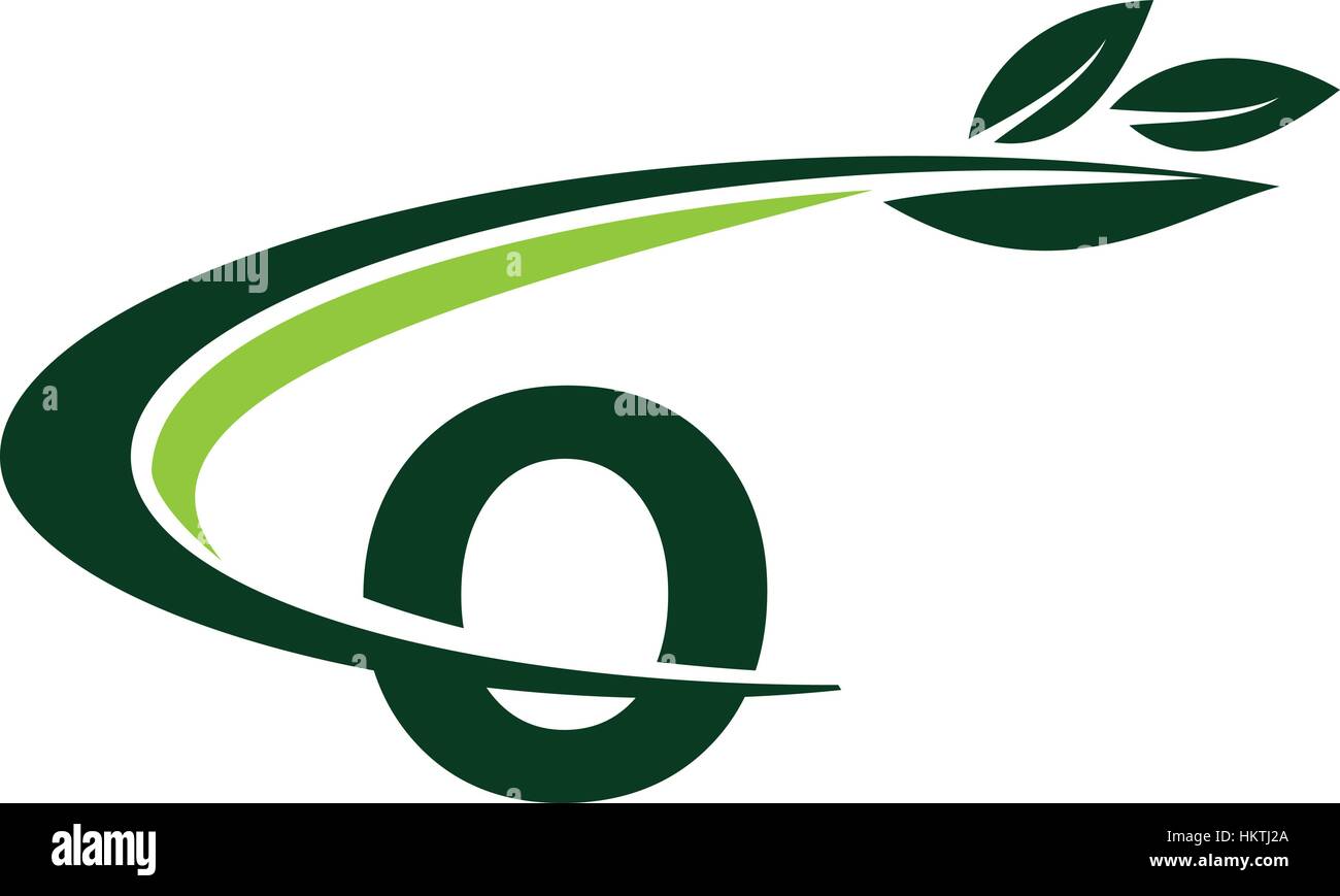 Swoosh Leaf Letter O Stock Vector Image & Art - Alamy