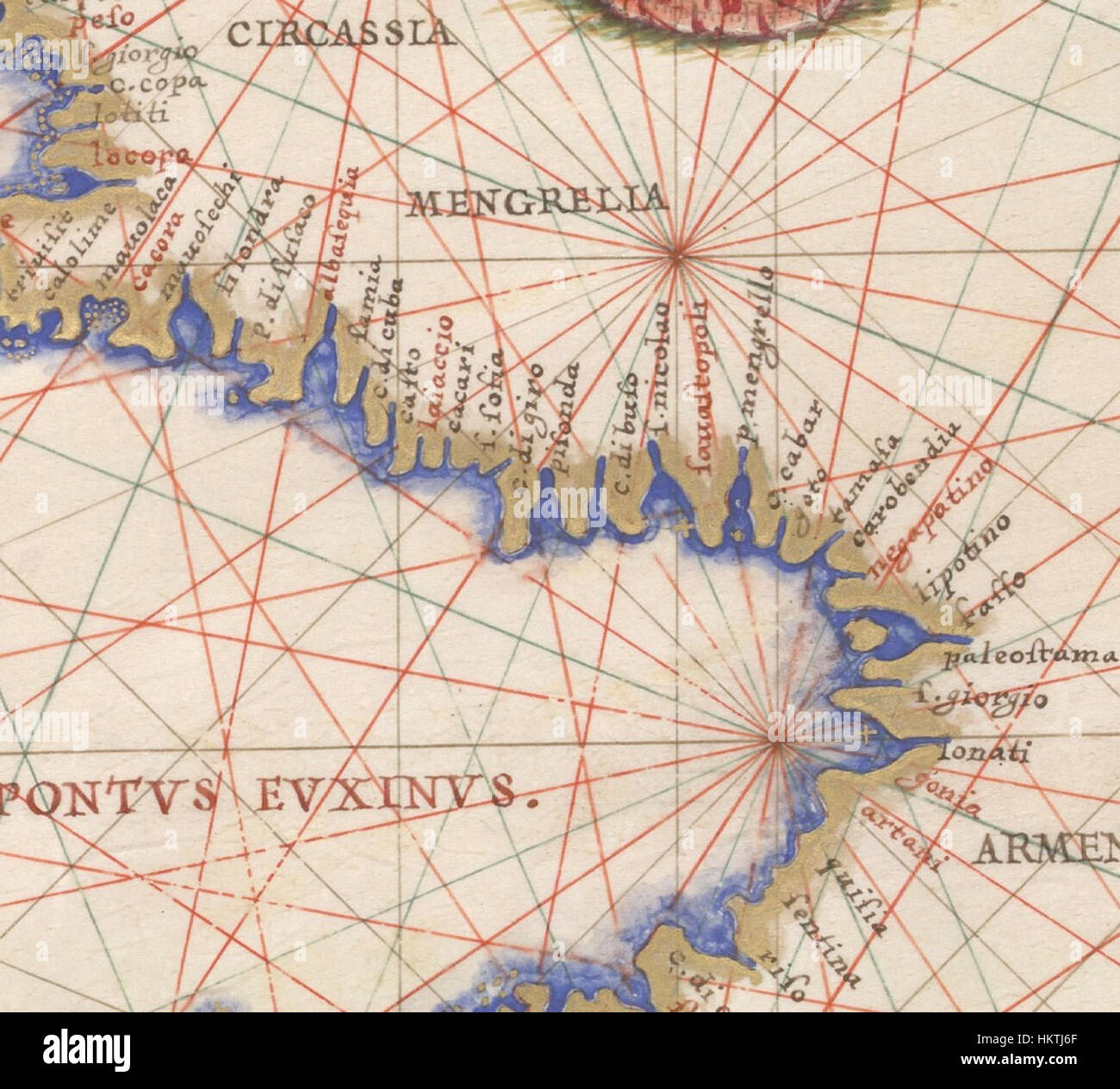Francesco Ghisolfi's 16th-century Portolan Atlas, featuring a map of ...