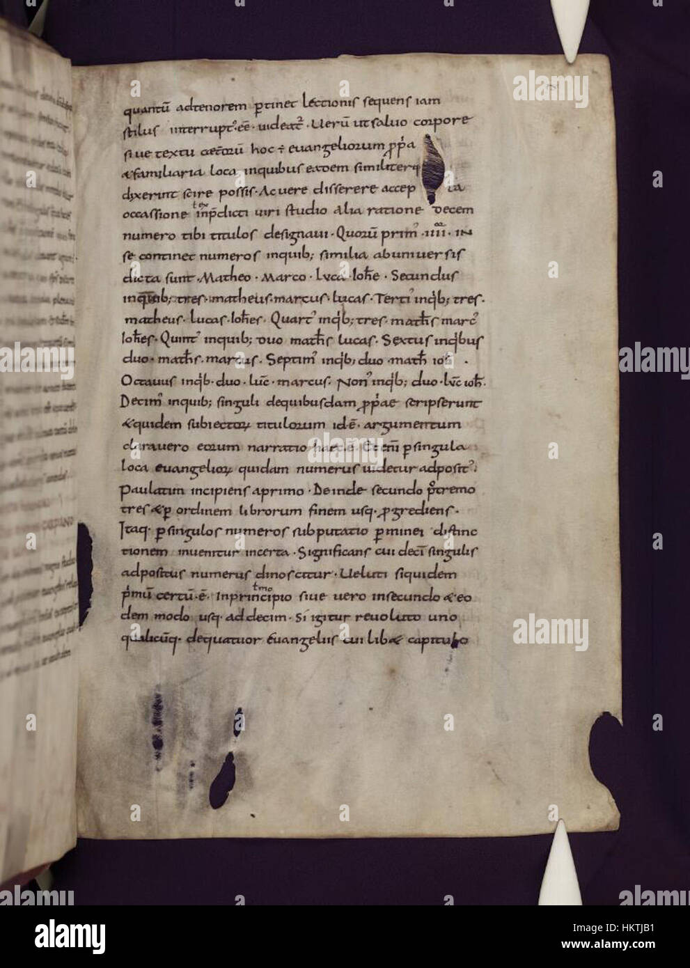 A page from the Bodleian Libraries' Latin Gospels, showcasing religious ...