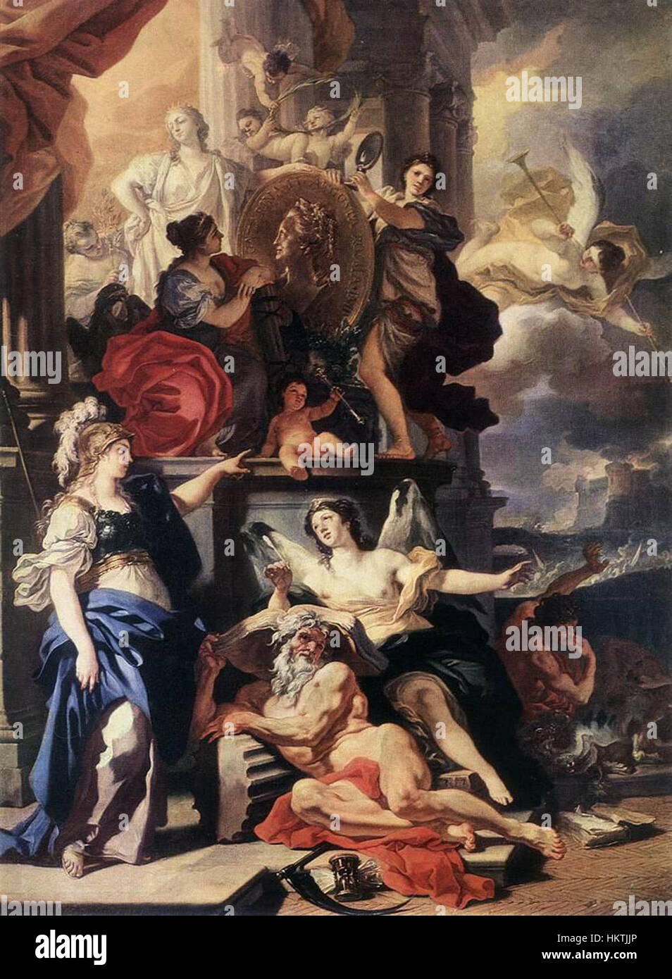 Francesco Solimena's 'Allegory of Reign' is a dramatic oil painting ...