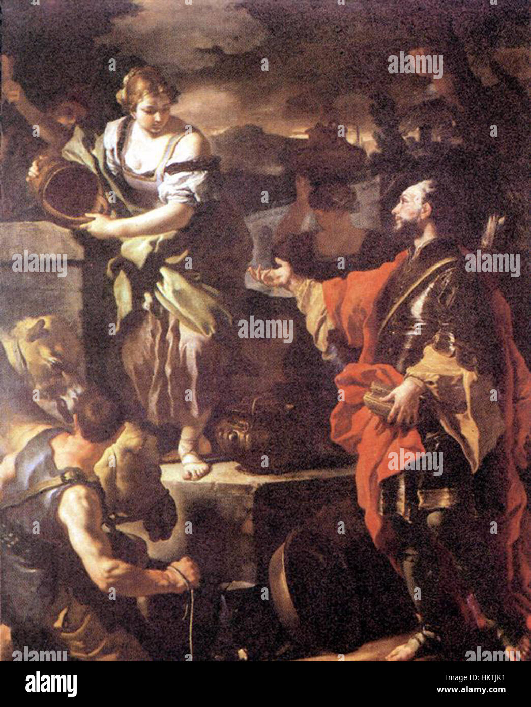 Francesco Solimena's painting 'Rebecca and Eleazer' depicts a biblical ...