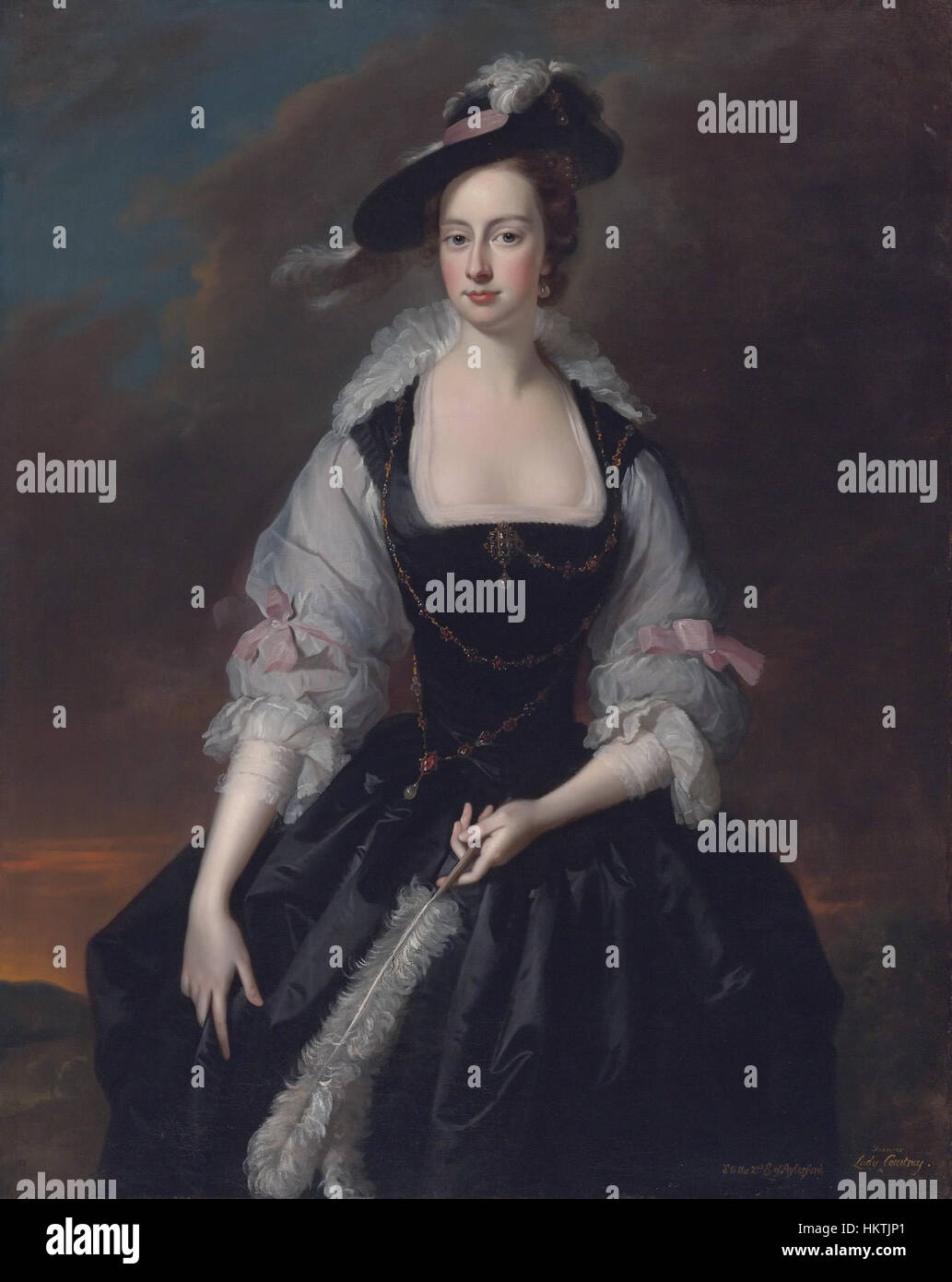This portrait, painted by Thomas Hudson, shows Frances Courtenay, the ...