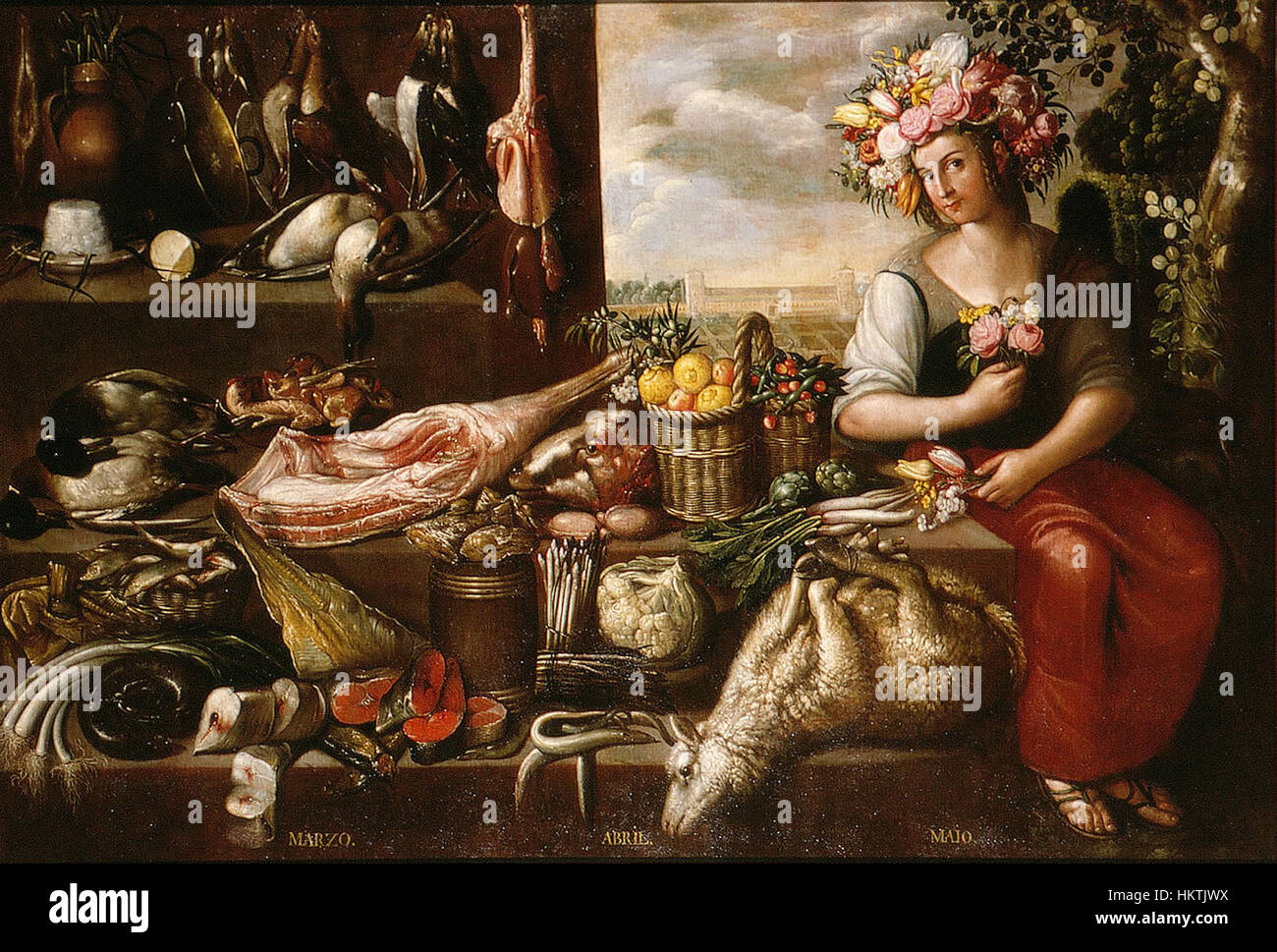*Primavera* by Francisco Barrera is a vibrant depiction of spring ...