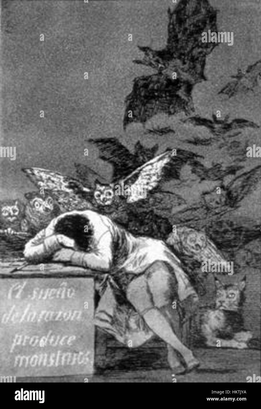 This iconic etching by Francisco de Goya, titled *The Sleep of Reason ...