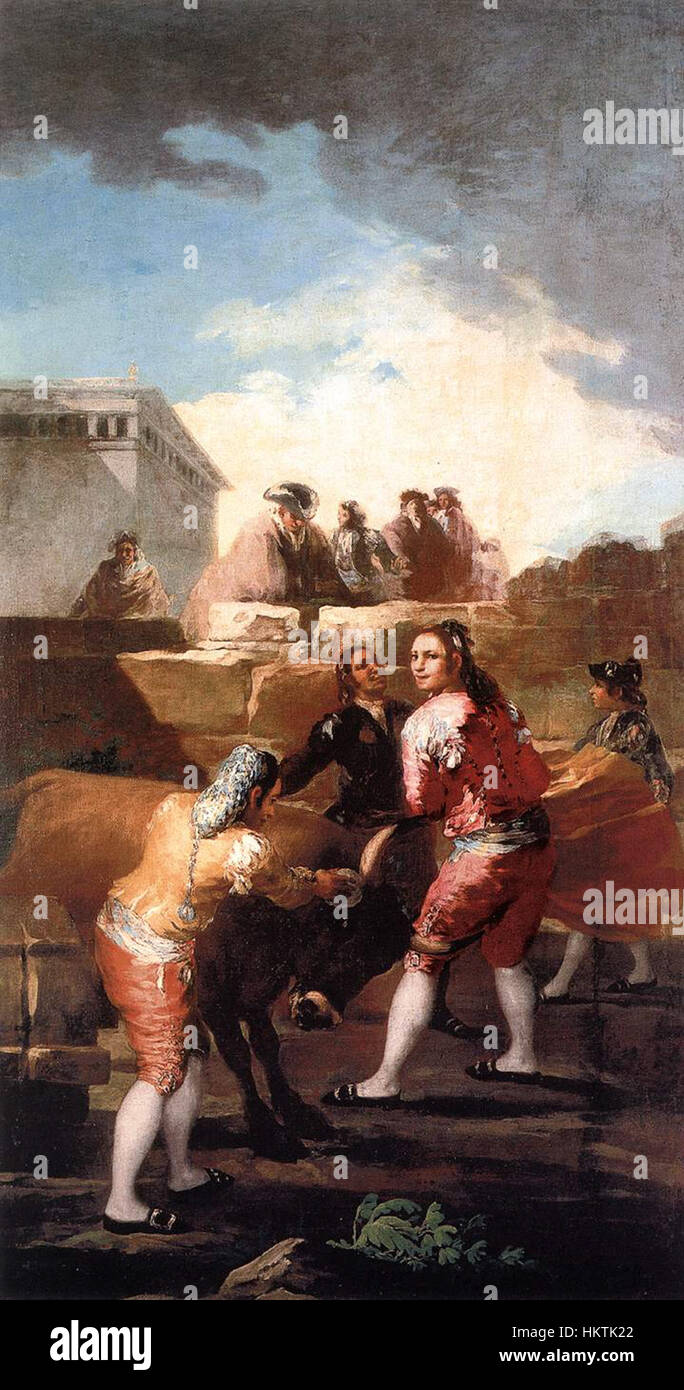 Francisco de Goya’s 'Fight with a Young Bull' captures a dramatic ...