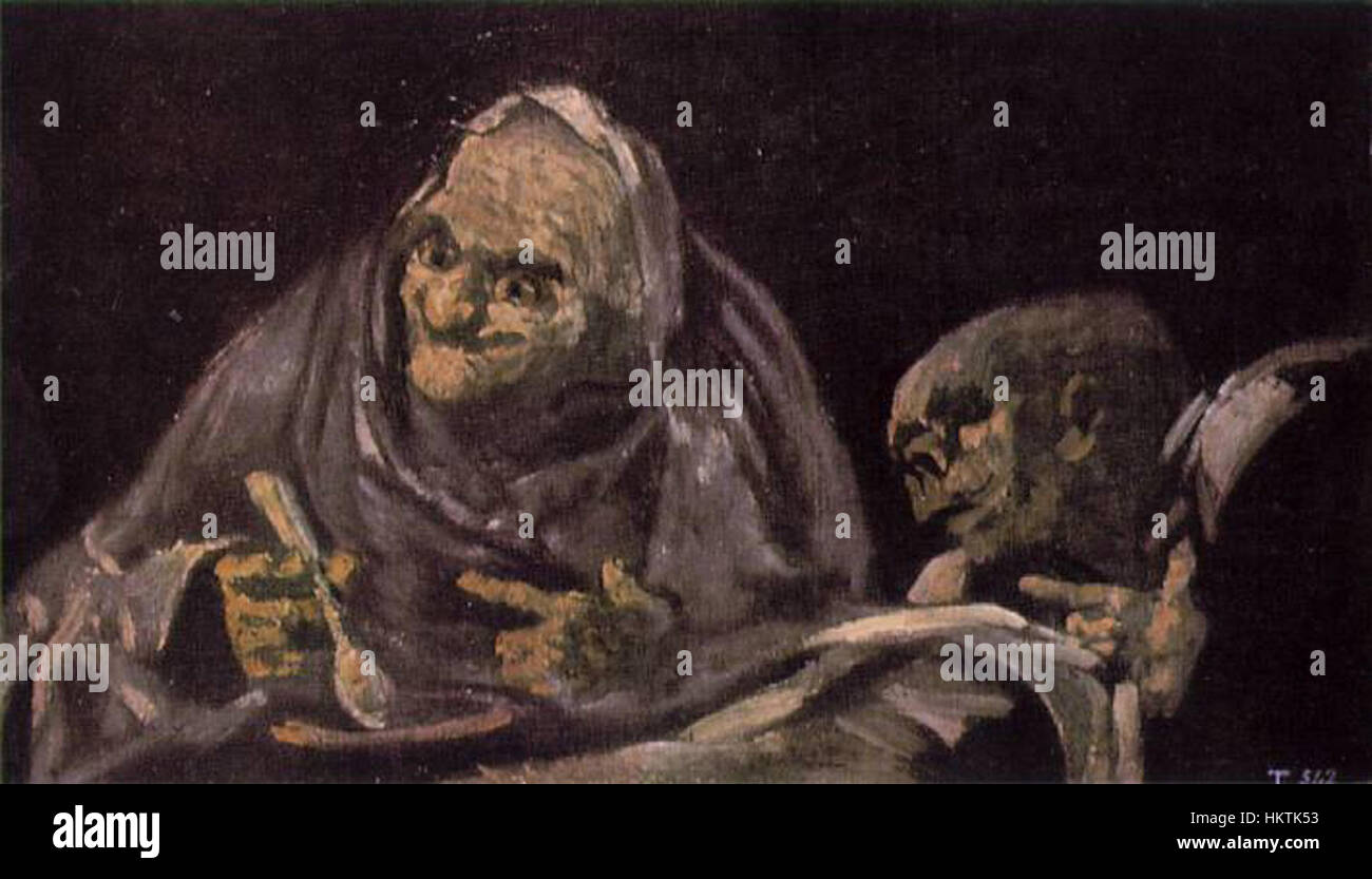 Francisco de Goya's 'Two Women Eating' is an oil painting from the late ...