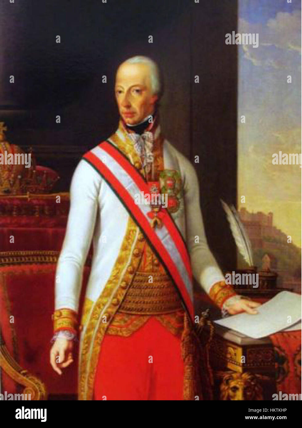 This portrait of Francis I, Emperor of Austria, captures the grandeur ...