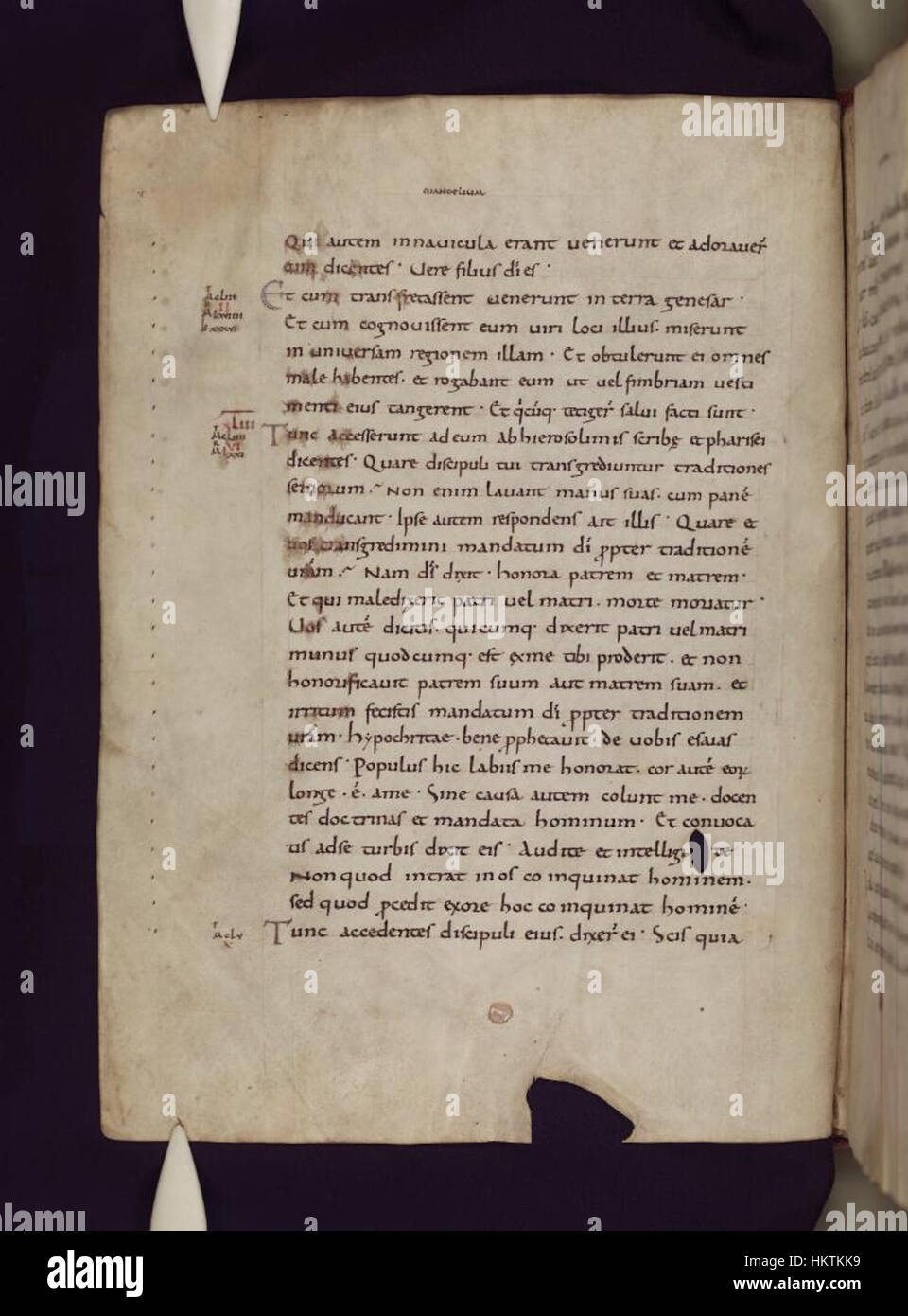 The Latin Gospels manuscript 47v, housed at the Bodleian Libraries, is ...