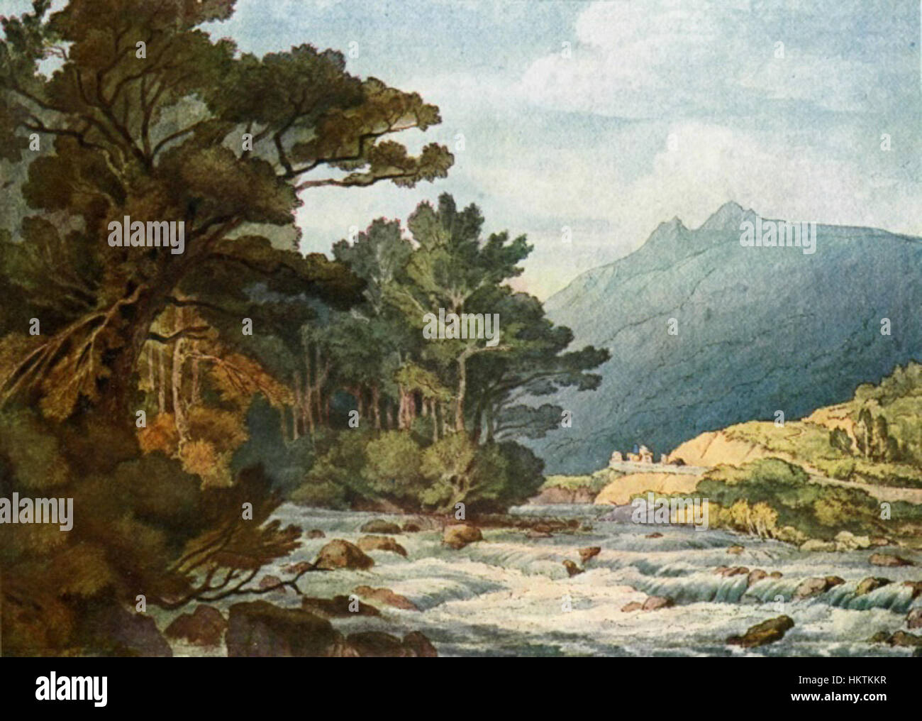 'On The Dart' by Francis Towne is a landscape painting from the 18th ...