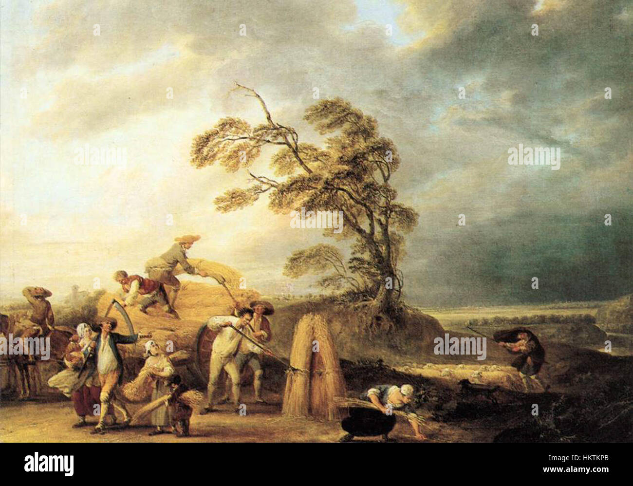 *Francois-Louis-Joseph Watteauâ€™s* *The Storm* depicts a dramatic ...