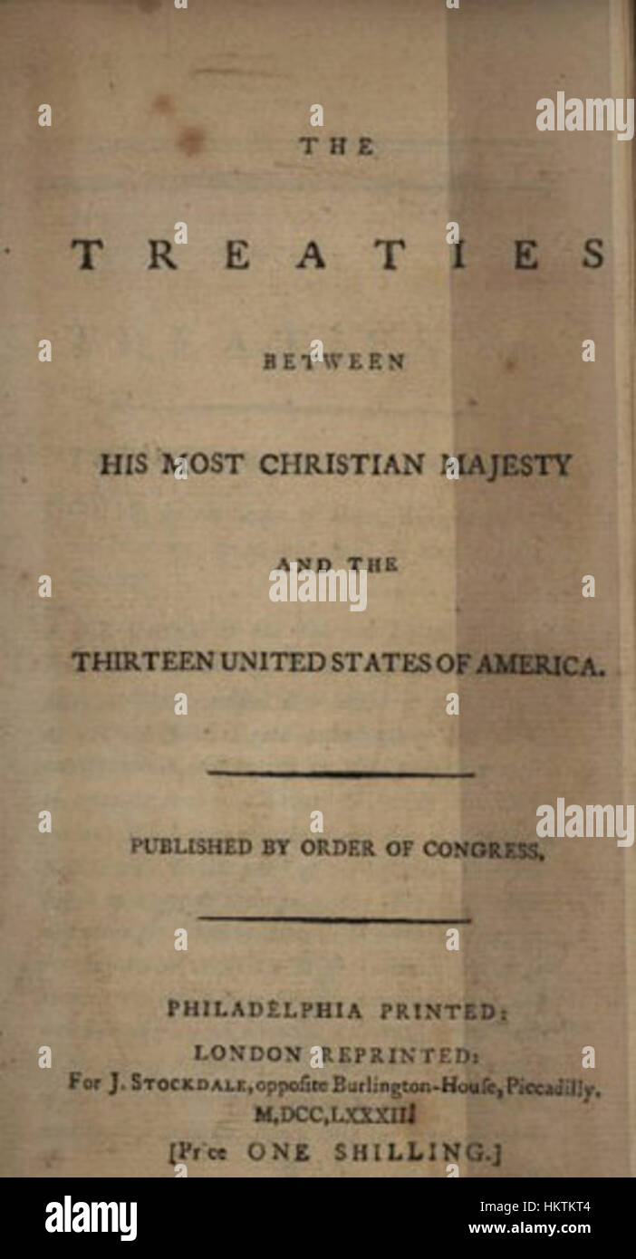 1778 treaty hi-res stock photography and images - Alamy