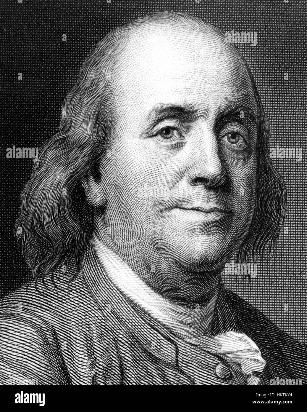 Benjamin franklin painting Black and White Stock Photos & Images - Alamy