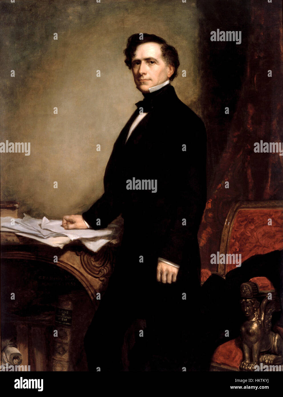 The portrait of Franklin Pierce, 14th President of the United States ...