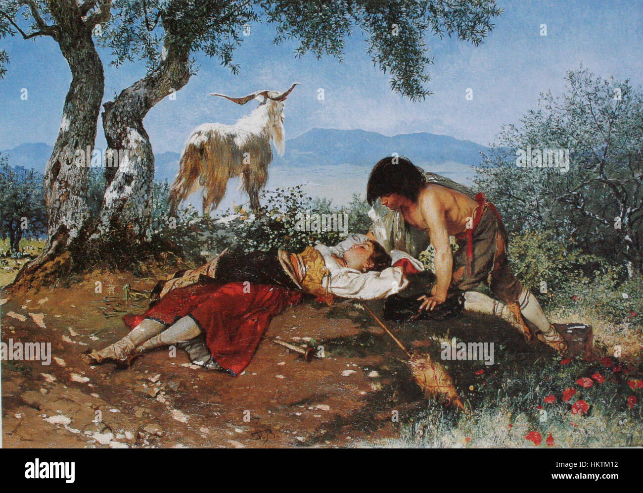 'Der Kuss' (The Kiss) by Frank Buchser, painted in 1878, is an ...