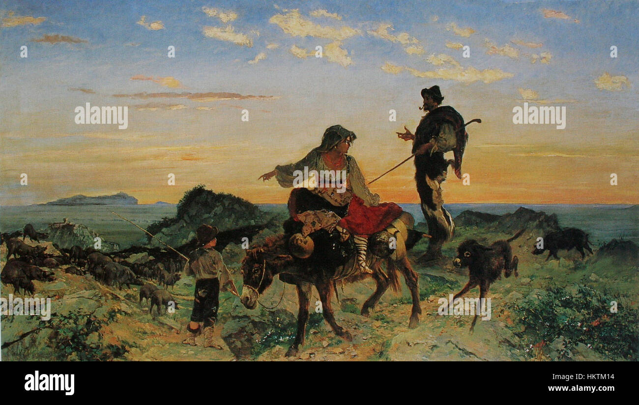 Frank Buchser Il divino porcaio 1882 Stock Photo - Alamy