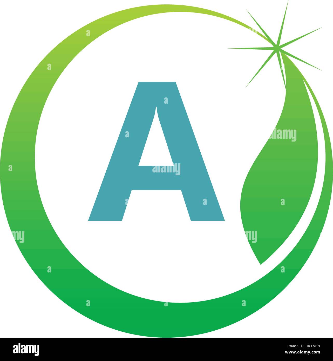 Swoosh Leaf Letter A Stock Vector Image & Art - Alamy