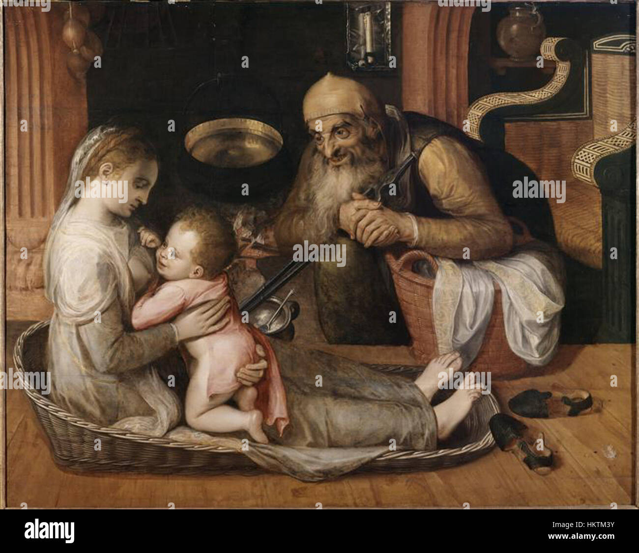 Frans Floris' 'The Holy Family' depicts a religious scene from ...