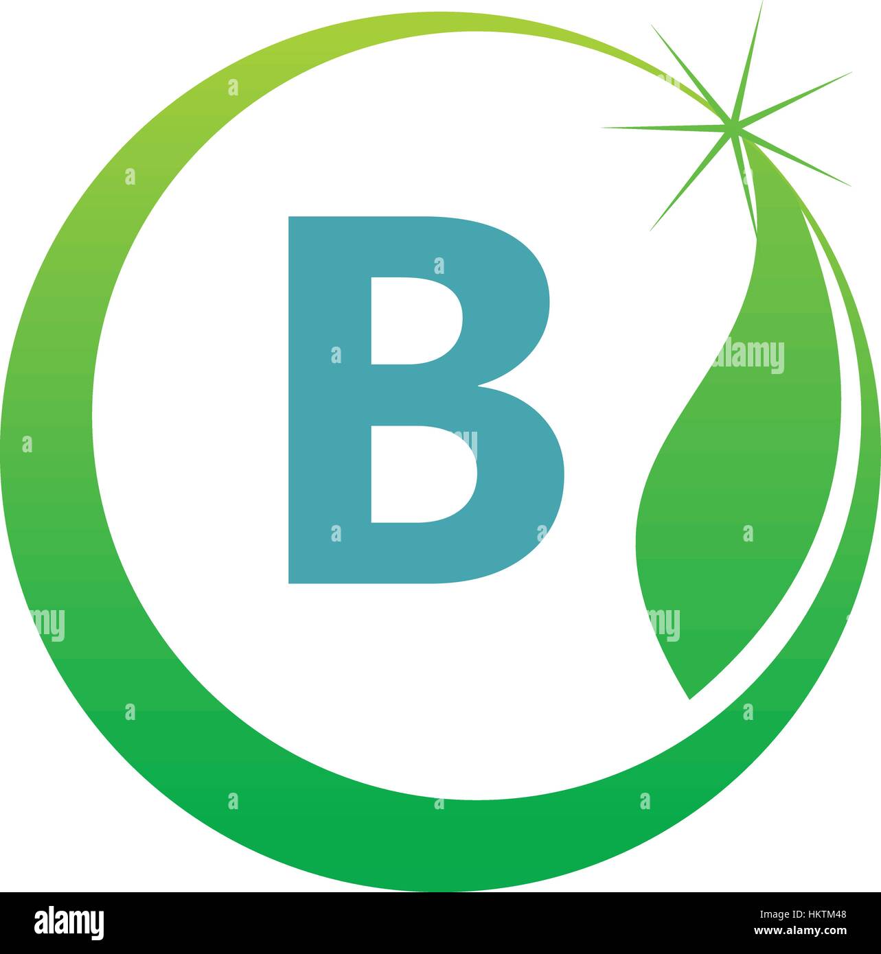 Swoosh Leaf Letter B Stock Vector Image & Art - Alamy
